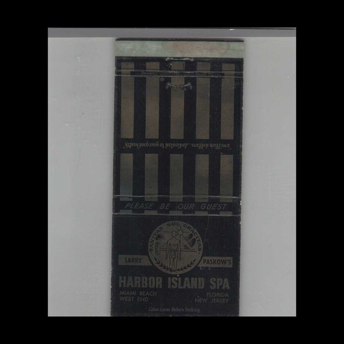 Matchbook Cover - Miami Beach FL Harbor Island Spa | eBay