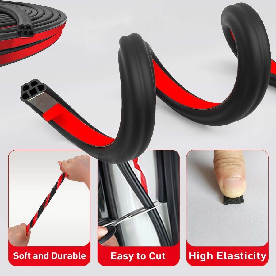 16.4FT Car Door Rubber Seal Strip Auto Window Edge Protector Truck Trim ...