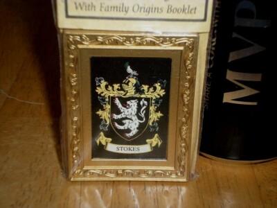 [ STOKES ] FAMILY CREST / COAT OF ARMS, FRIDGE MAGNET, Vintage #1996 yr ...