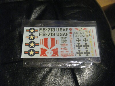 Decal Sheet from a Republic F-84F Thunderstreak Airfix model kit in 1/ ...