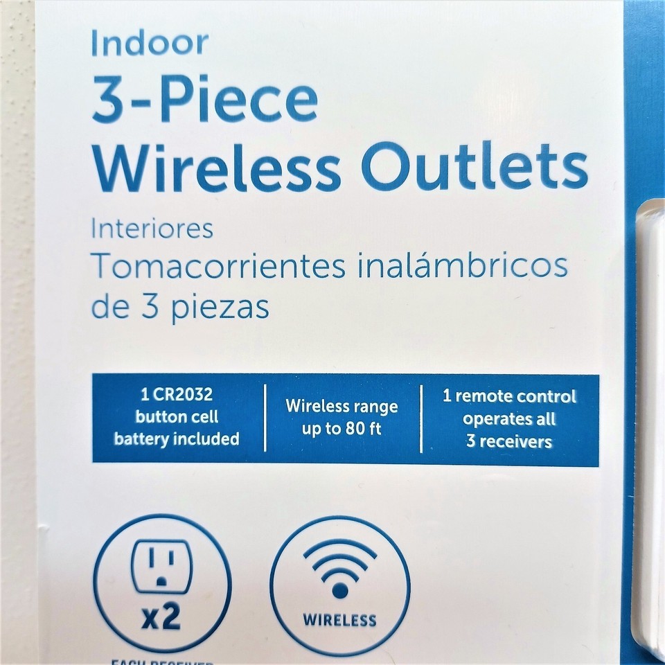 Utilitech Indoor 3-Piece Wireless Outlets #5071935 w/ Remote Control ...