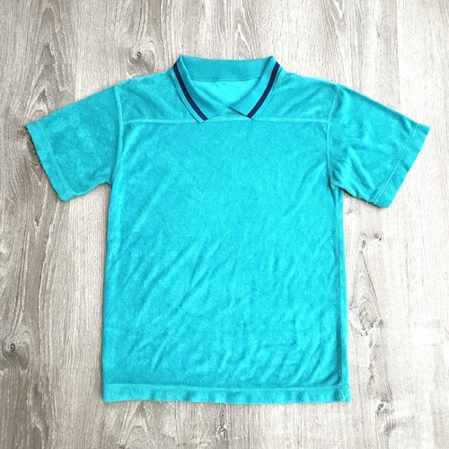 Vintage 70s 80s Terry Cloth Velour Collared T Shirt Surf Skate Cabana ...