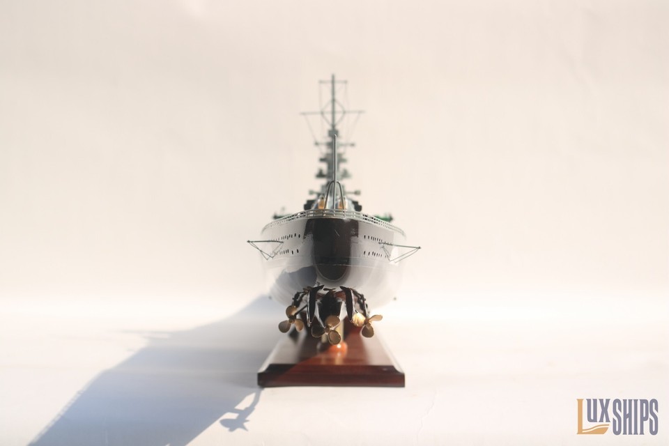 WWII German Bismarck Warship 100cm Wooden Model – Handcrafted Naval ...