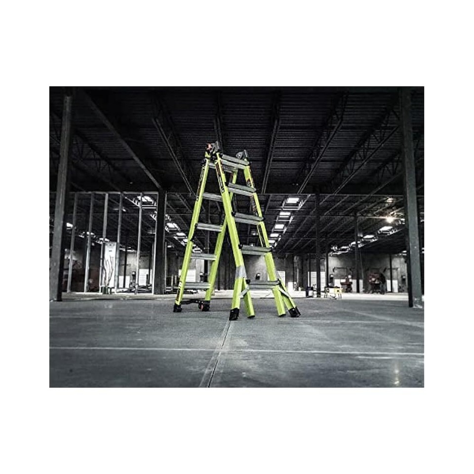 22ft Convertible Ladder, Fiberglass, Step, Extension, Staircase, 300lbs ...