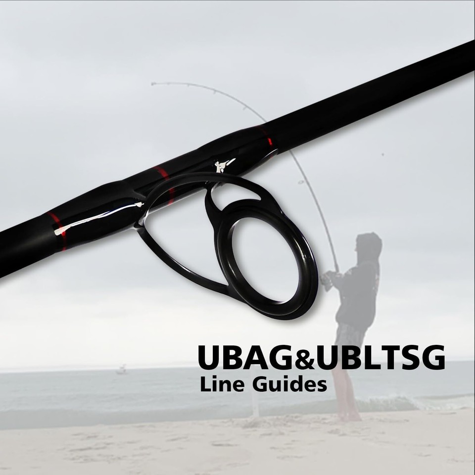 Surf Spinning Fishing Rod 2 Piece Graphite Travel Fishing Rod 10-Feet ...