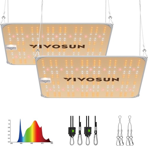 VIVOSUN 2-Pack VS1000E LED Grow Light Full Spectrum w/ Samsung Diodes ...
