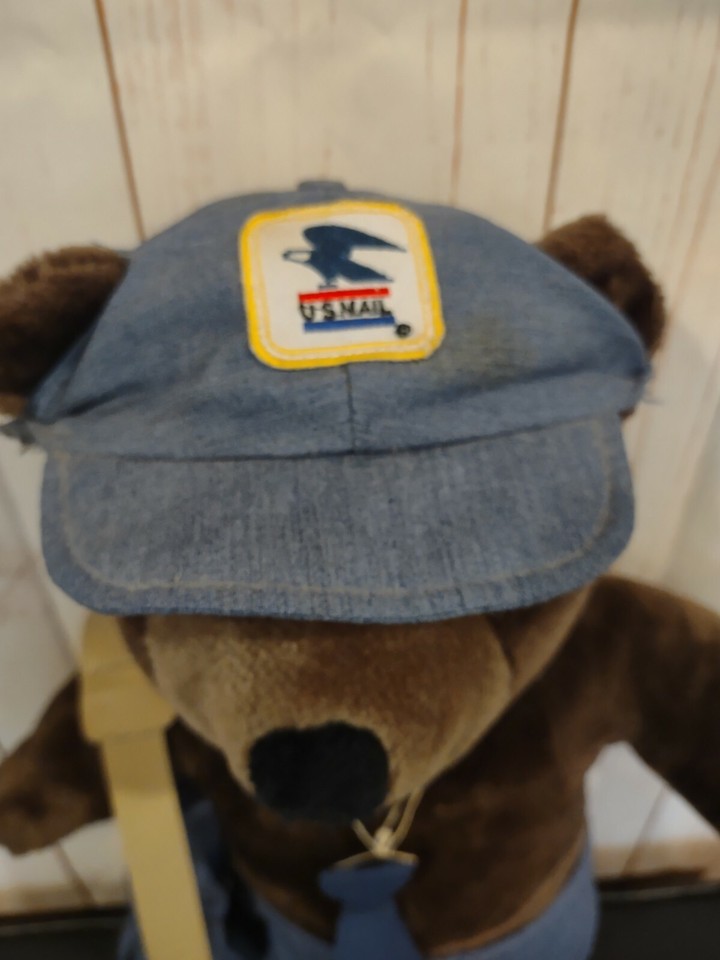 1986 Patriot Post Office Teddy Bear Mailman Uniform Letter Carrier Mail ...