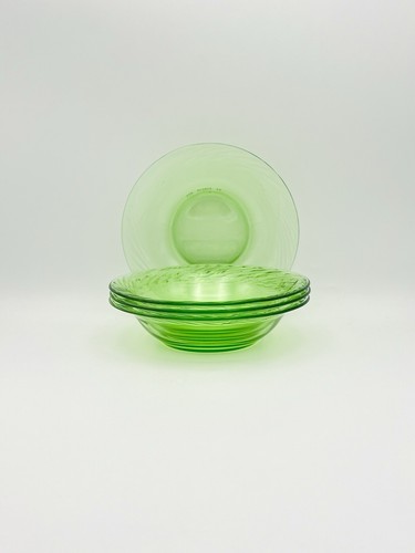PYREX Festiva Spring Green Swirl Glass Bowls 7.5” Set of 4 MINT! | eBay