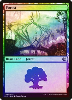 Forest (264) FOIL Kaladesh NM Basic Land MAGIC THE GATHERING MTG CARD ...