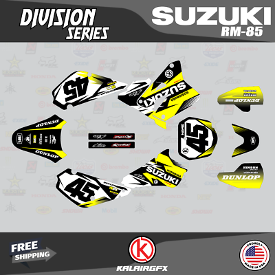 Graphics Decal Kit For Suzuki RM85 (2001-2021) RM 85 Division Series ...
