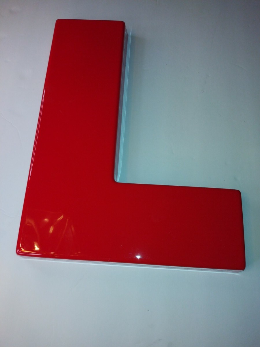Red Letter L Letter L Christmas Hat Fridge Magnet Funny Red Santa