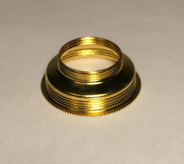 New Solid Brass # 1 to # 2 Expanding Collar Adapter for oil lamp burner ...