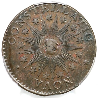 1783 C 2-B PCGS AU 50 Sm US, Pointed Rays Nova Constellatio Colonial ...
