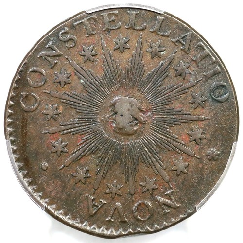 1783 C 2-B PCGS AU 50 Sm US, Pointed Rays Nova Constellatio Colonial ...