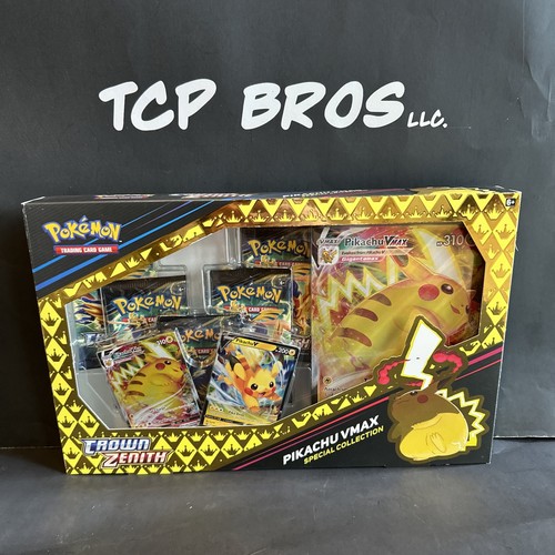 Pokemon TCG: Crown Zenith Pikachu Vmax Special Collection Box - 5 Packs ...