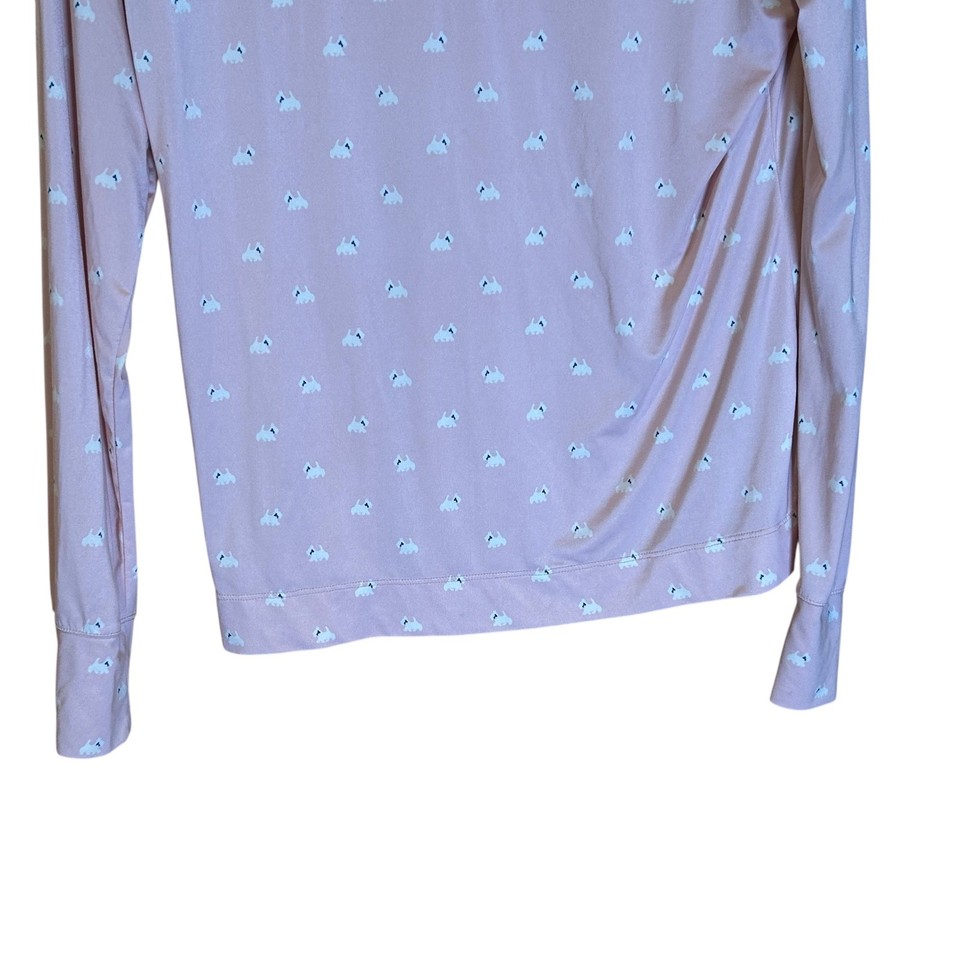 Lands End Women's Pink Scottie Dog Thermaskin Turtleneck Top Base Layer ...