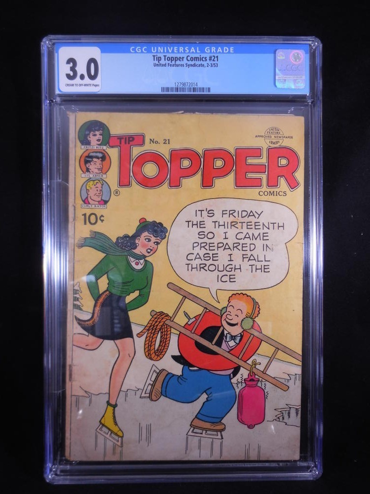 Tip Topper Comics #21 CGC Graded 3.0 Cream to Off White Pages Only Gr ...