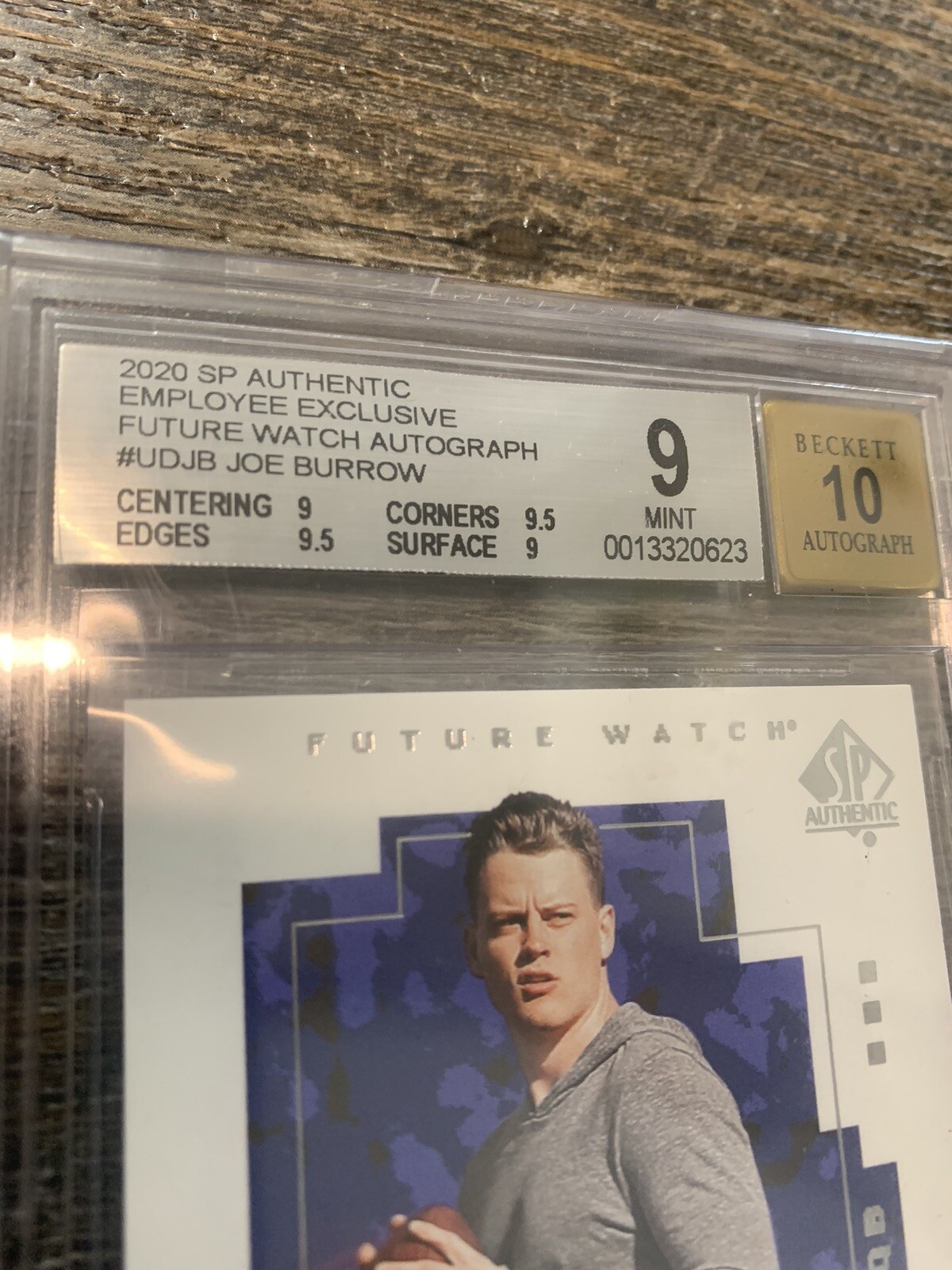 JOE BURROW 2020 SP AUTHENTIC EMPLOYEE EXLUSIVE FUTURE WATCH RC AUTO BGS ...