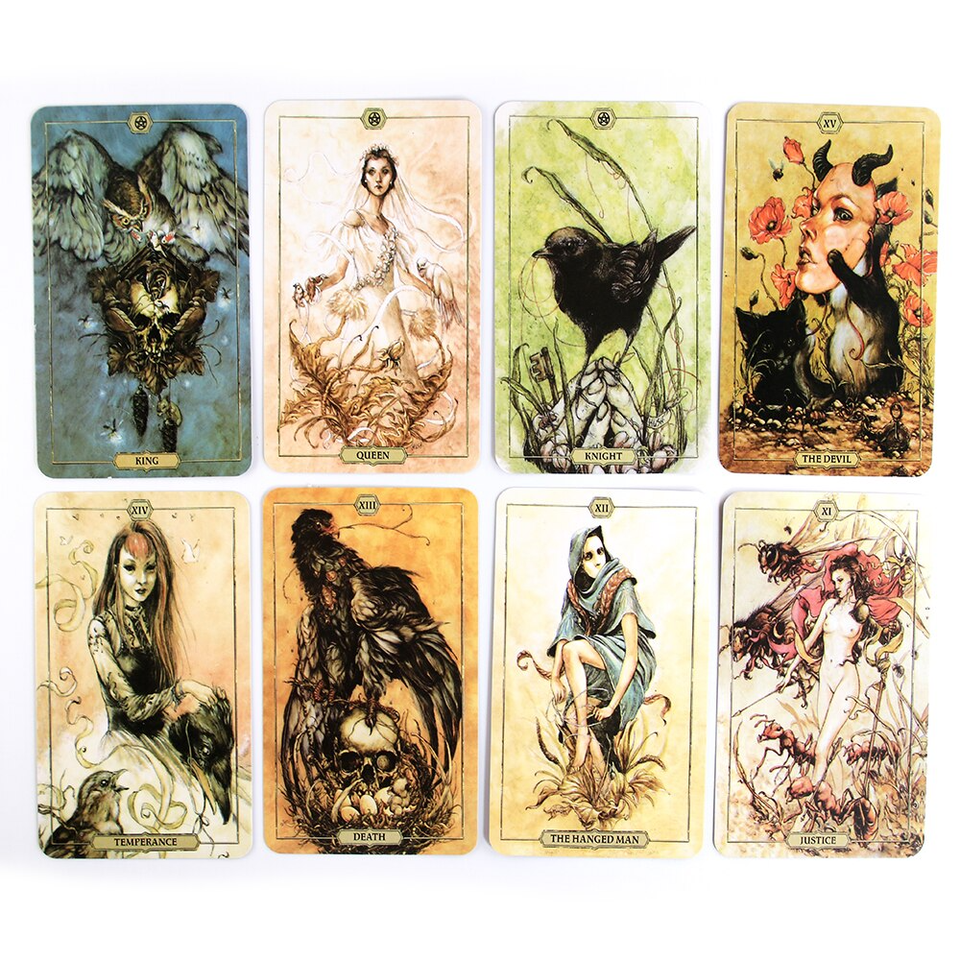 Hush Tarot: A 78 Tarot Cards Deck English Version Future Telling Occult ...