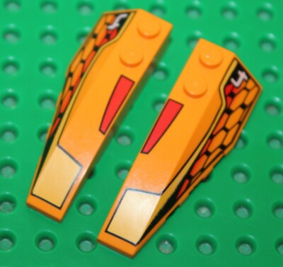 Lego Medium Orange Wedge ref 41748pb006 41747pb006/set 4584 Hot ...