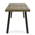 Mika Outdoor Finished Acacia Wood Dining Table with Metal Legs | eBay