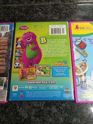 barney dvd lot 3 Clean Up, Barney Songs, And Lets Go To The