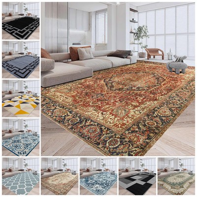 Extra Large Traditional Rugs Non Slip Hallway Runner Living Room ...
