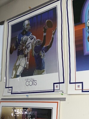 Vintage NFL BALTIMORE COLTS Football Poster USA Made 1979 DAMAC NFL ...