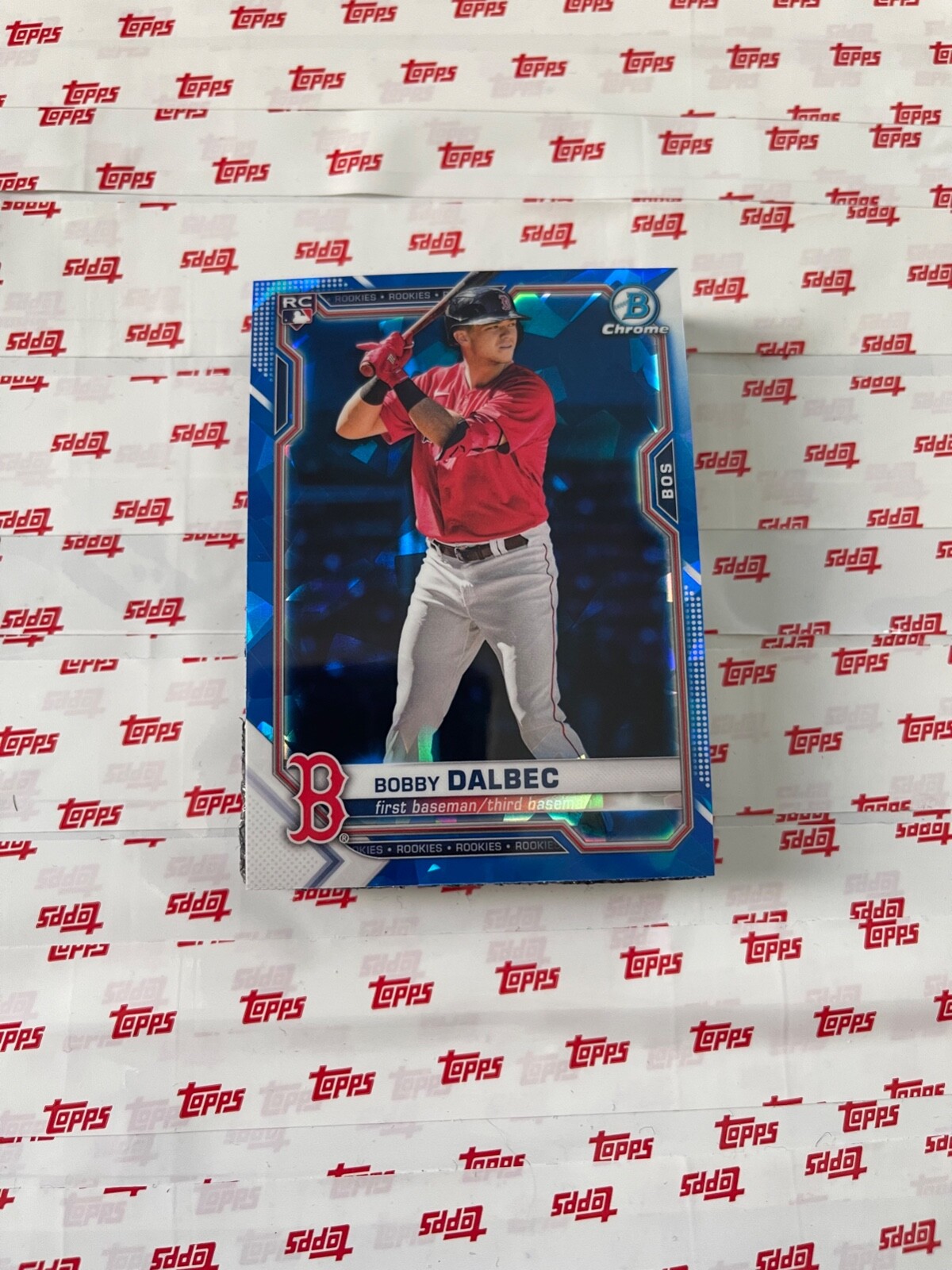 2021 Bowman Chrome Sapphire Bobby Dalbec #1 RC Boston Red Sox Rookie ...