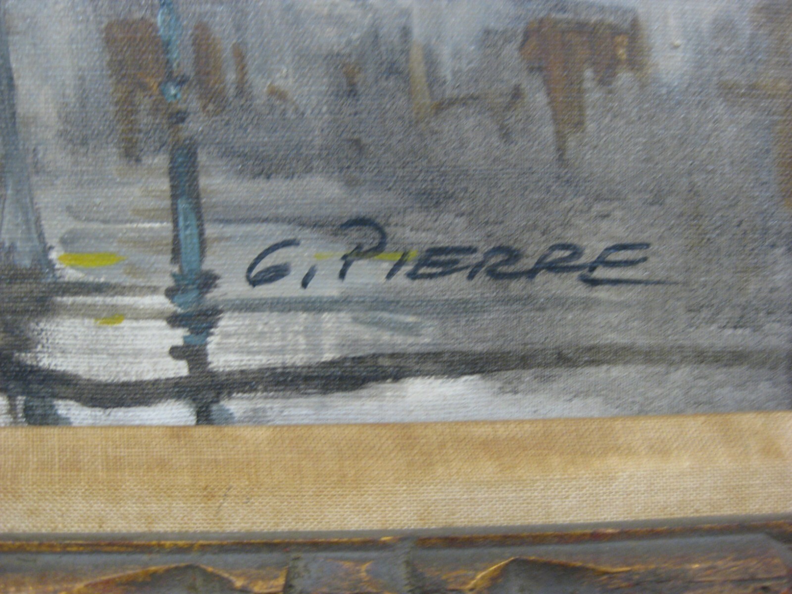 Vtg 1960's GASTON PIERRE PAINTING IMPRESSIONIST CITY FRANCE LISTED ...