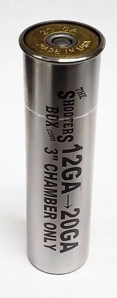 12GA to 20GA Shotgun Adapter 3" CHAMBER ONLY - Stainless Steel - Free ...