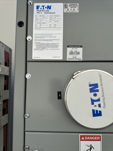 2000 Amp Eaton Multi Meter Main Switchgear W LSIG 3PH 4w Nema 1 208Y ...
