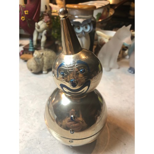 Vintage Raimond Roly Poly Weightes Piggy Bank 1950’s Silver-plated | eBay