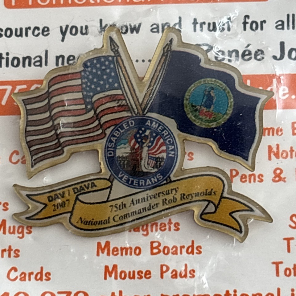 LOT OF 5 DAV Disabled American Veterans Virginia 2007 Lapel Pin 75th ...