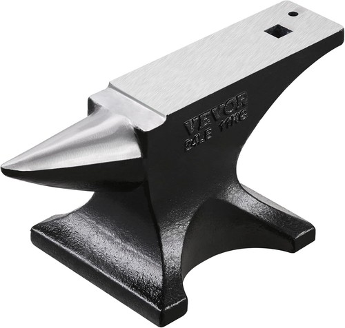 Single Horn Anvil, 25lbs Cast Steel Anvil with Stable Base, Metal ...