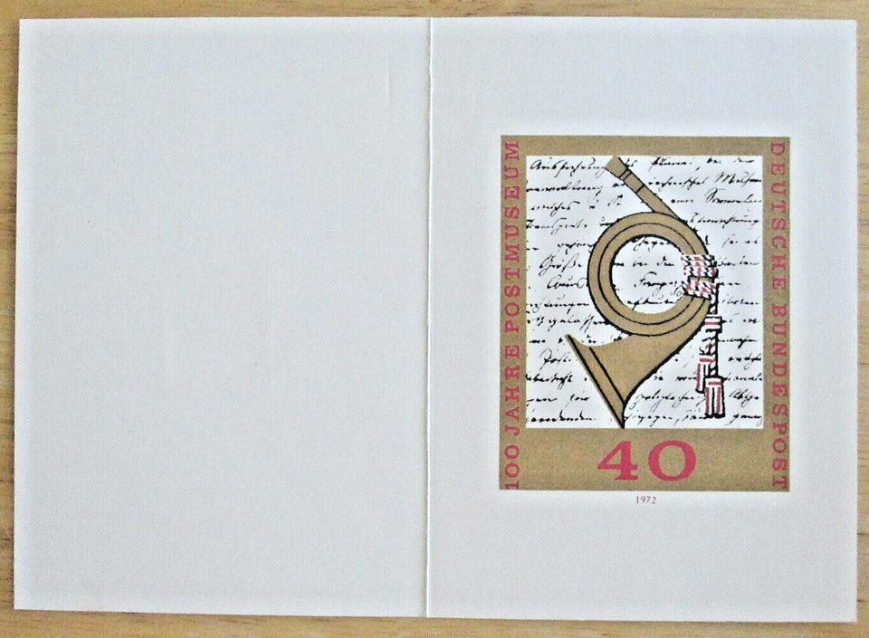1972 Germany Postcard - 100th Anniversary of the German Postal Museum ...