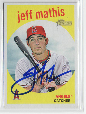 Jeff Mathis 2008 Topps Heritage signed autographed card Angels | eBay