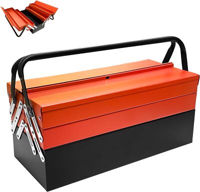 Metal Cantilever Tool Box 18 Inch 3 Layers 5 Tray Portable Fold Out ...