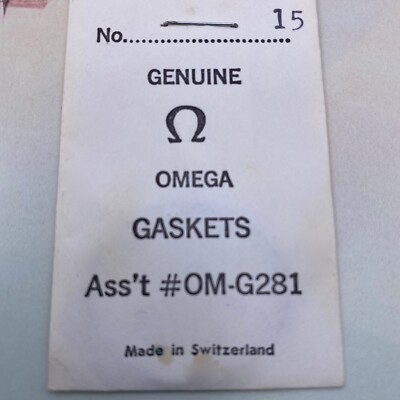 Genuine Omega Back Gasket No. 15 Ass't #OM-G281.Seal Package | eBay