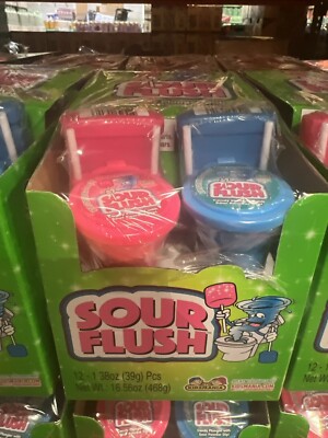 Kidsmania Sour Flush Toilet Candy Plunger Sour Powder Dip 1.38 Oz - 12 ...