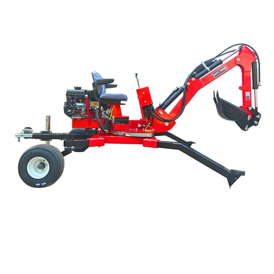 Compact & Powerful ATV Excavator w/ Mini Towable Backhoe Ideal for ...