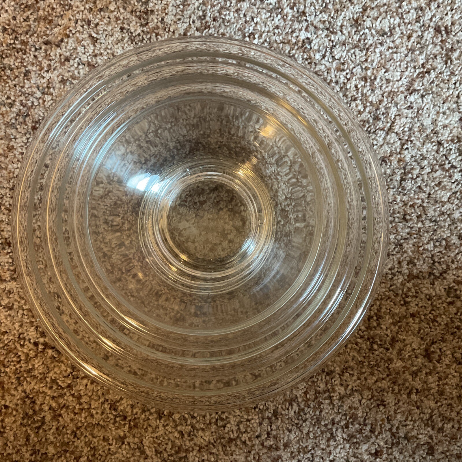 3 Vintage Pyrex Clear Glass Mixing Bowls Nesting 1 qt, 1.5 qt, and 2.5 ...