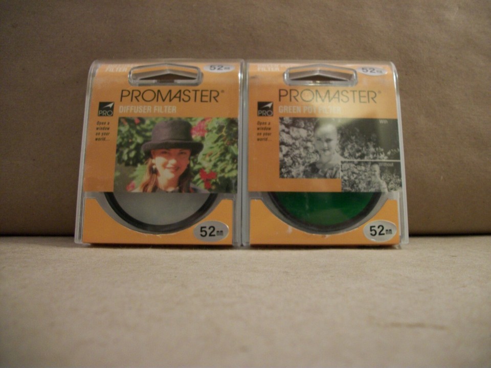 5 PROMASTER Pro 52mm Camera Lens Filters - Diffuser, Red R2, Green PO1 ...