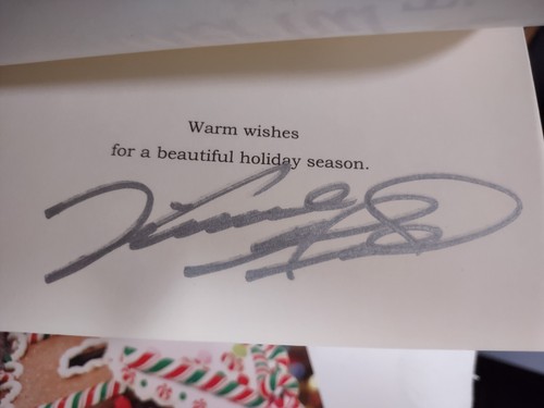 VINCE GILL EAGLES SINGER GUITAR SIGNED AUTOGRAPHED XMAS CHRISTMAS CARD ...