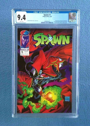 SPAWN #1 CGC 9.4 NEAR MINT WHITE PAGES IMAGE COMICS 1ST SPAWN TODD MCFARLANE | eBay