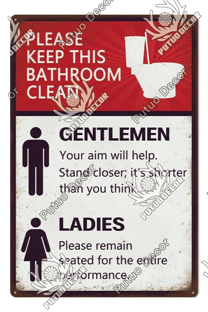 Bathroom Cleaning Signs