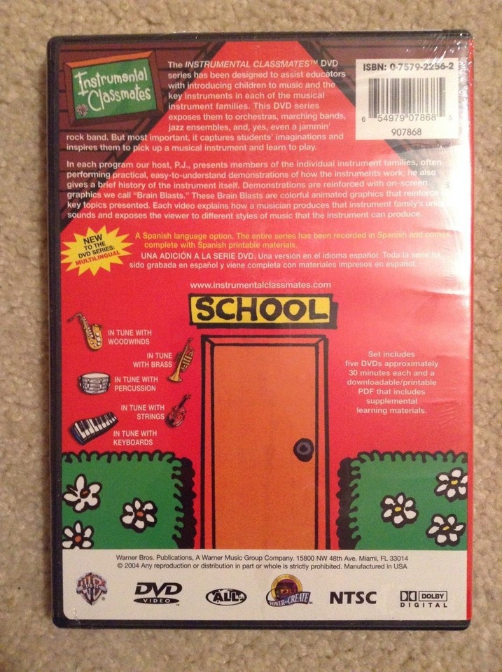 NEW Instrumental Classmates 5 DVD Set Music Education English Spanish ...