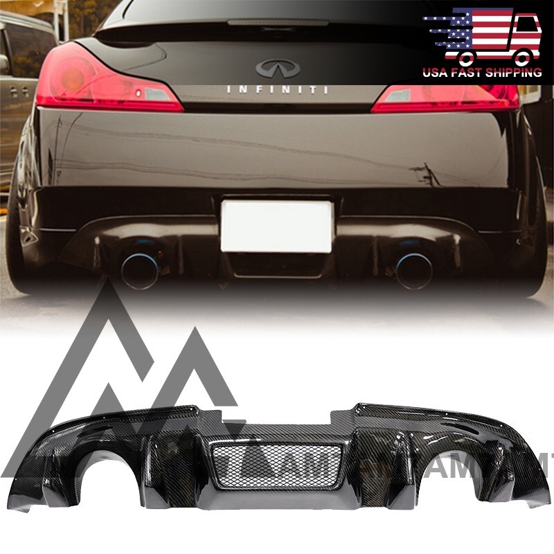 AM7 Design Carbon Fiber Rear Diffuser For 2008-2015 Infiniti G37 Coupe ...