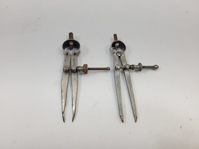 Set of 2 Starrett Toolmakers Spring-Type Caliper and Divider Bow Spring ...