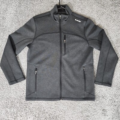 Hi-Tec Jacket Men's Medium Charcoal Long Sleeve Full Zip Thermo Casual ...